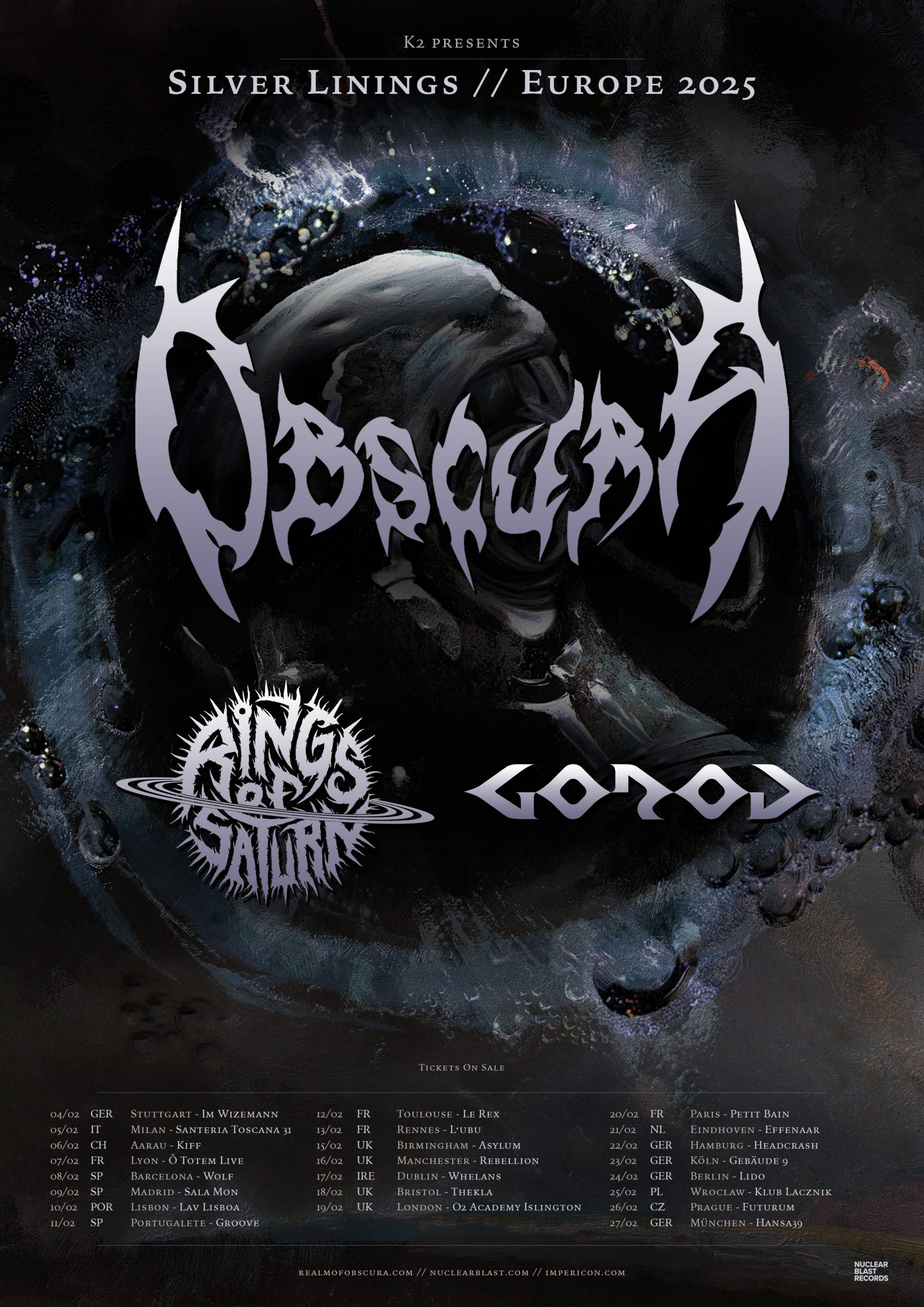 OBSCURA // announces SILVER LININGS European Tour 2025 - OBSCURA
